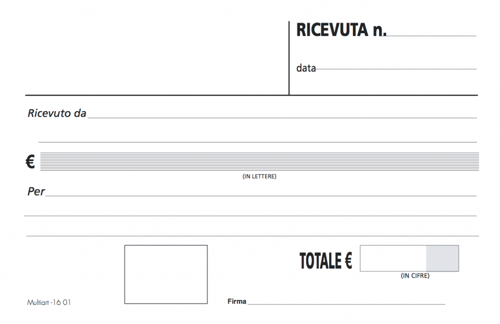 Blocco ricevute generiche | IoUfficio